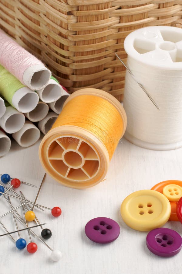 Sewing items stock image. Image of fabric, closeup, objects - 32854147