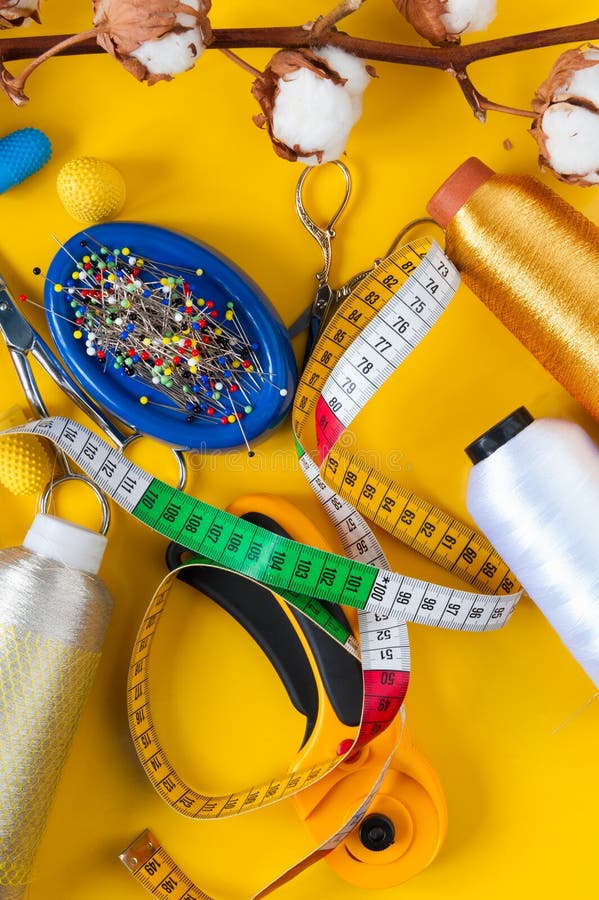 Sewing Items with Flower Cotton Stock Image - Image of fashion ...