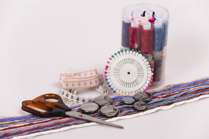 Sewing kit stock image. Image of color, life, craft, hobbies - 18447993