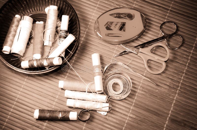 Sewing kit stock image. Image of embroidery, supplies - 22770237