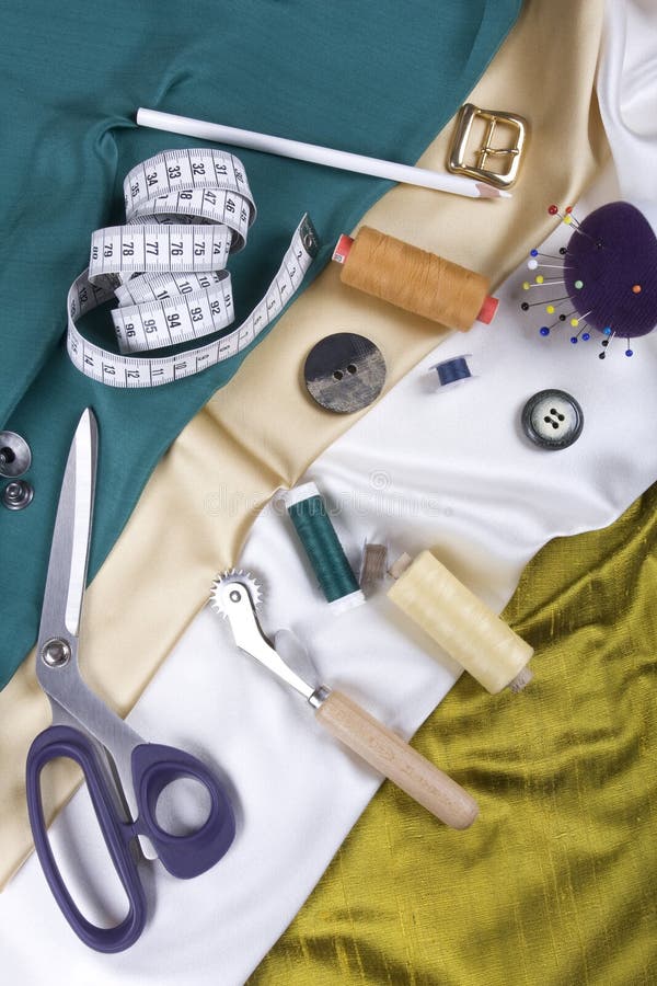 Sewing kit stock photo. Image of silk, buttons, pincushion - 25207876