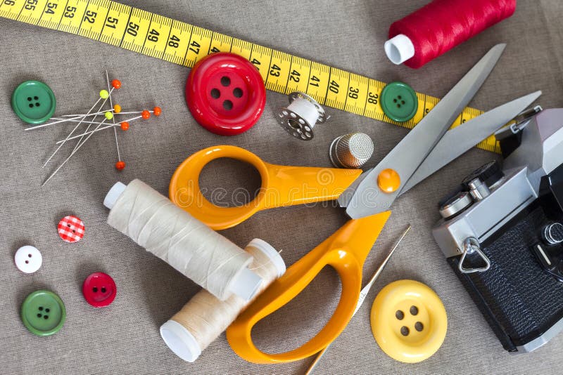Sewing kit stock image. Image of tailoring, equipment - 35931013