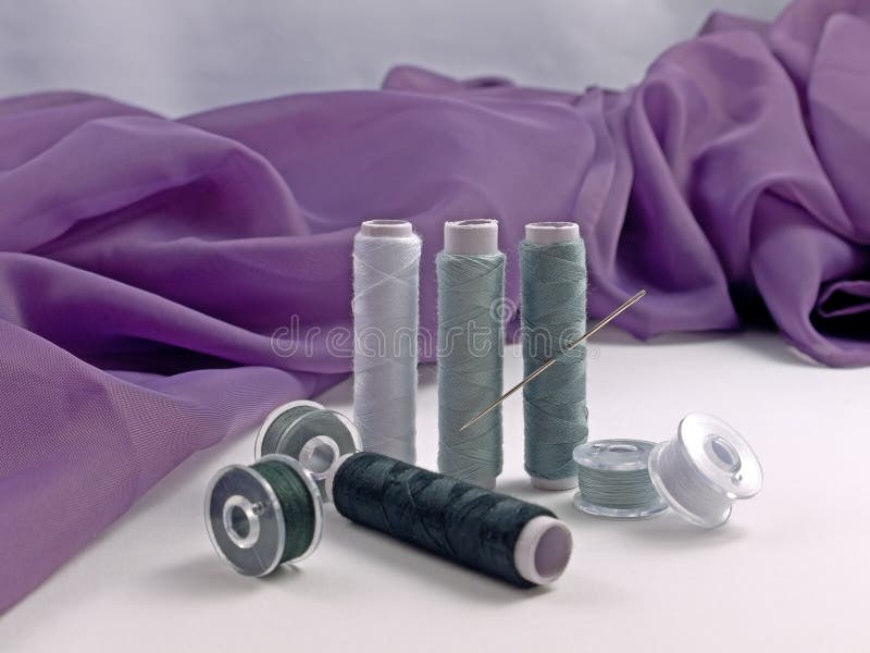 Sewing kit stock photo. Image of studio, fabric, thread - 33941212