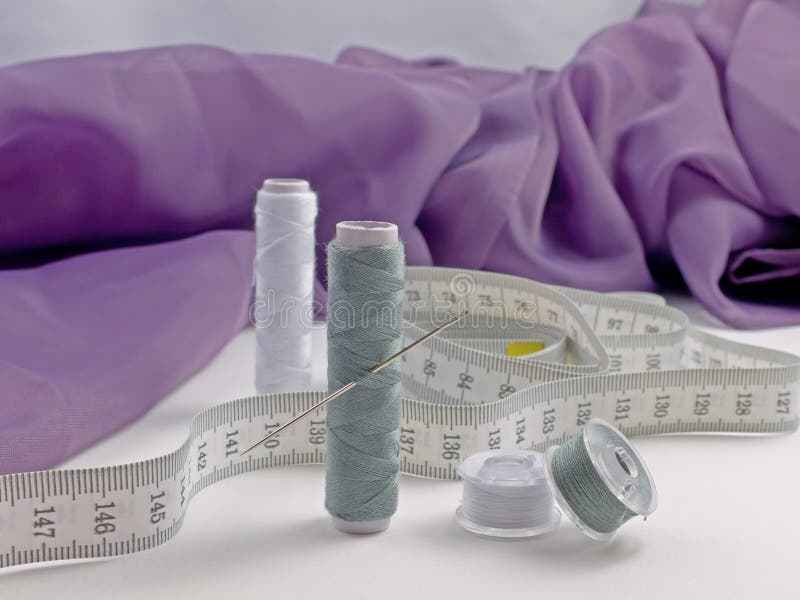 Sewing kit stock image. Image of studio, purple, grey - 33941303