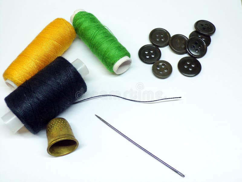 Buttons for Sewing are Isolated on a White Background Top View. Stock ...