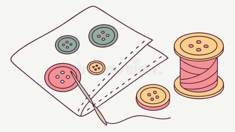 Sewing Kit Needlecraft, Hobby Craft Creativity Vector, Vector Design ...