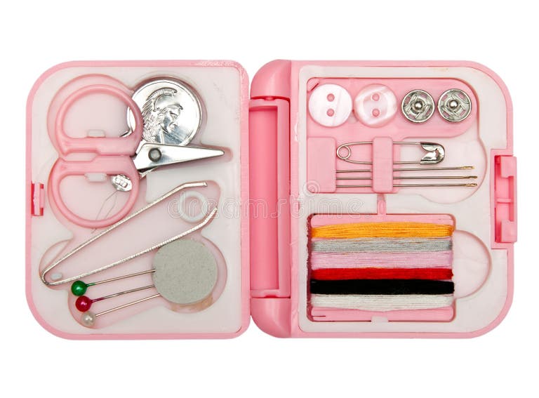 Sewing Kit, Needles, Thread Stock Illustration - Illustration of steel ...