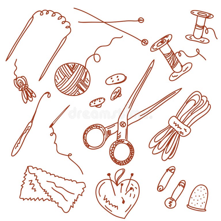 Knitting Ball Needles Clip Art Stock Illustrations – 227 Knitting Ball ...