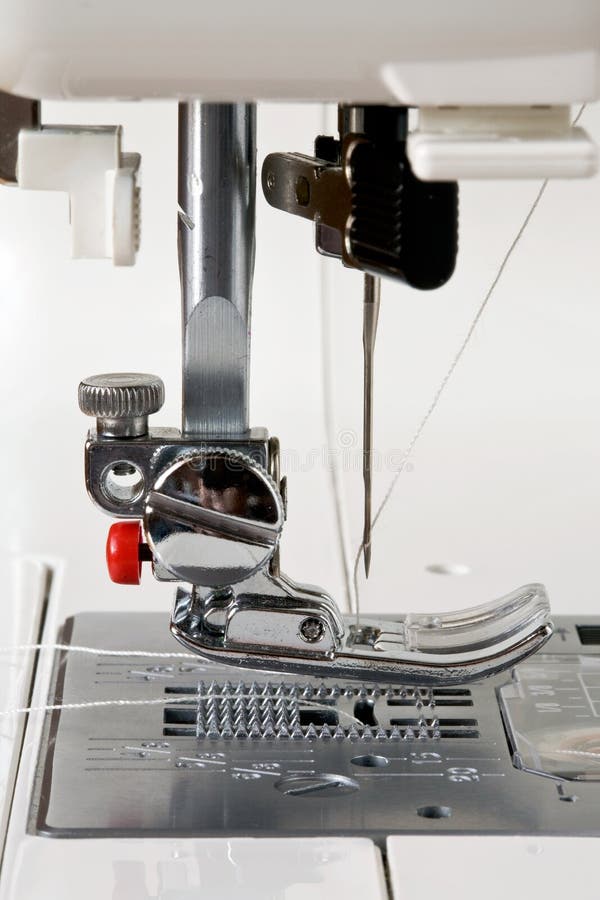 Sewing Machine Metal Foot Showing Metal Feed Dogs Stock Image - Image ...