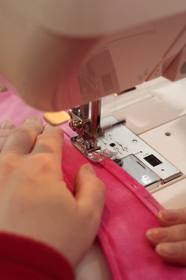 Sewing on a modern machine stock image. Image of sewing - 10350973