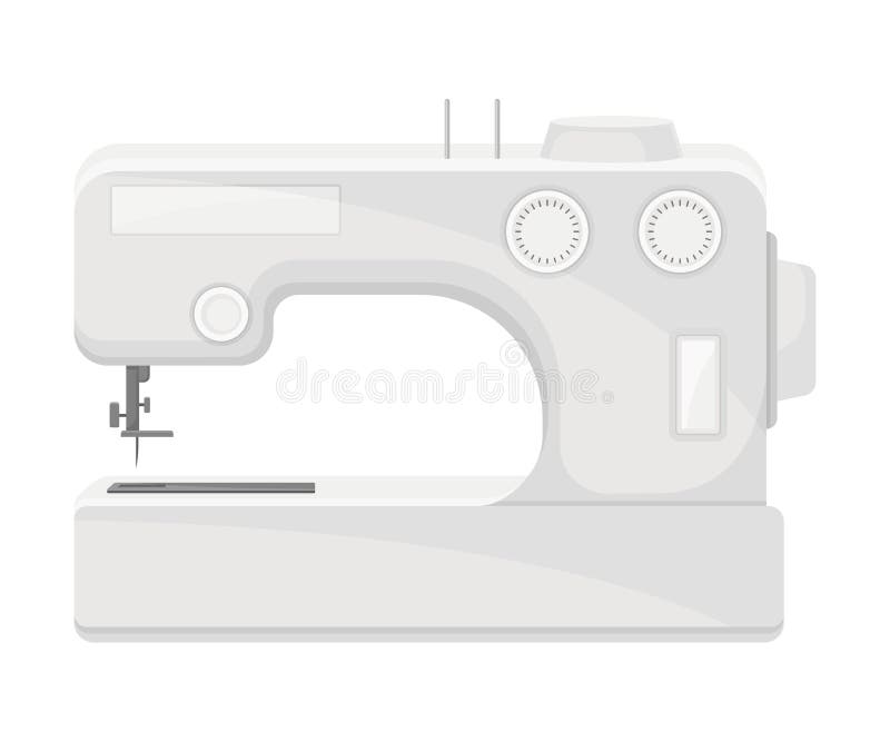 Sewing Machine As Tailoring Equipment for Atelier Vector Illustration ...