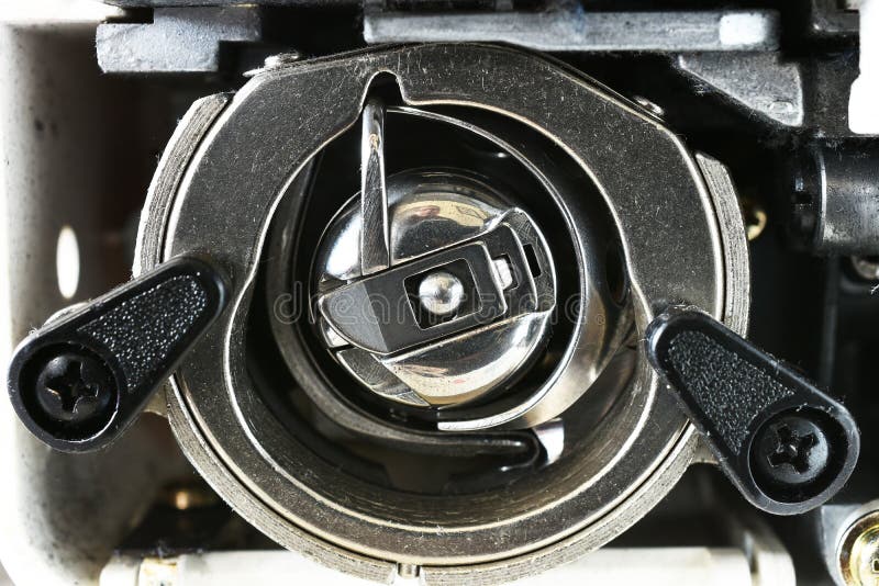 Sewing Machine Bobbin Casing Stock Photo - Image of abstract, closeup ...