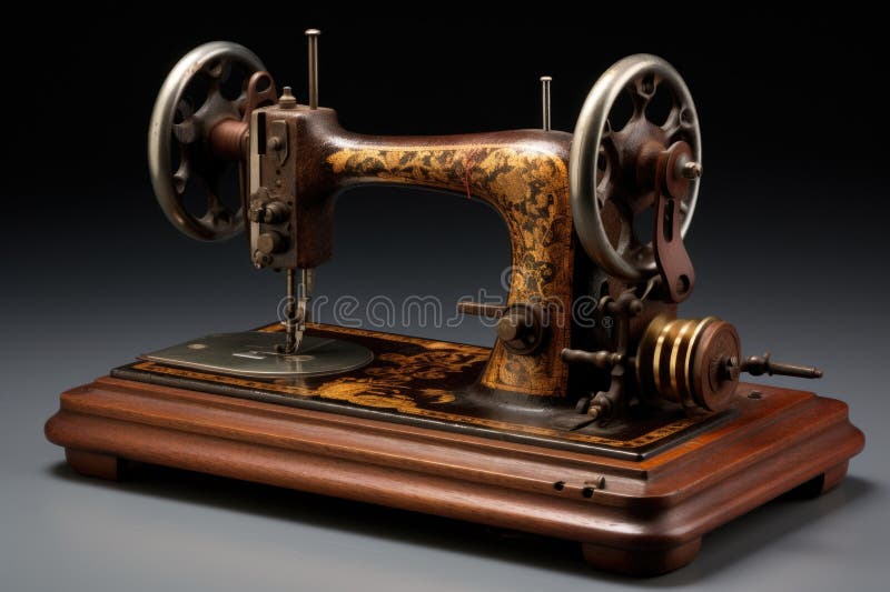 Sewing Machine with a Button Foot Attachment, Ready for Action Stock ...