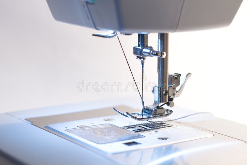 Close-up of the Hook and Feet on the Sewing Machine Stock Photo - Image ...