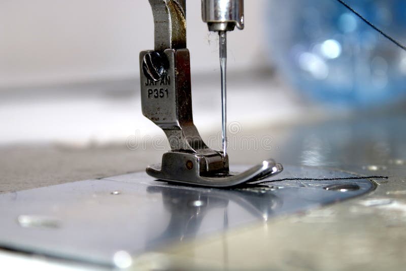 Sewing Machine Close Up Image Stock Photo - Image of stitching ...