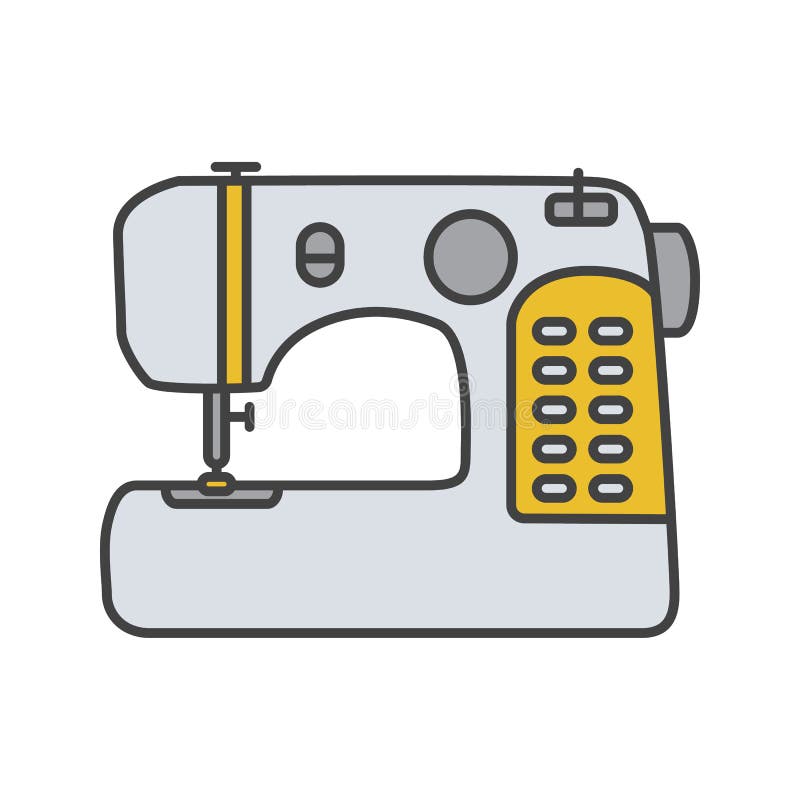 Sewing machine linear icon stock vector. Illustration of craft - 197159836