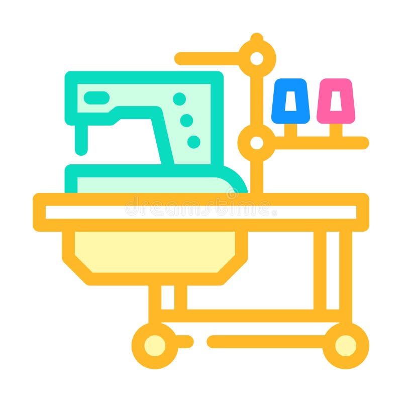 Sewing Machine Color Icon Vector Illustration Stock Illustration ...