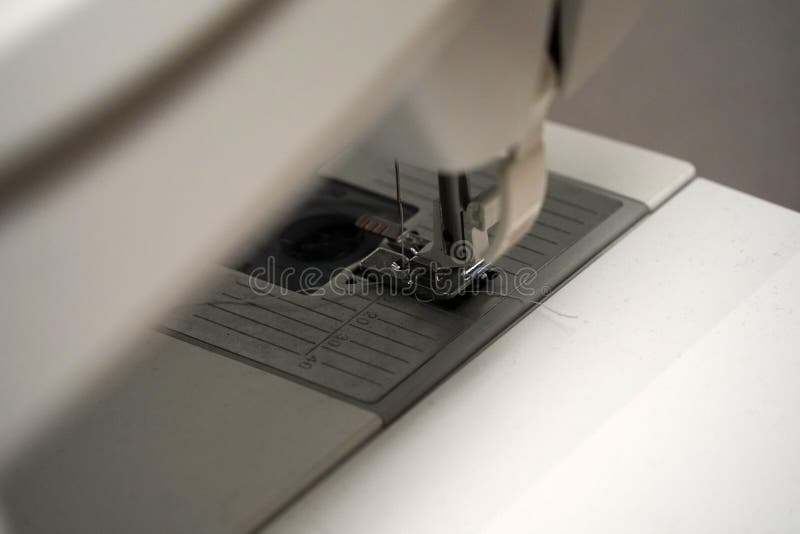 Sewing Machine Detail Close Up Stock Image - Image of foot, fabric ...