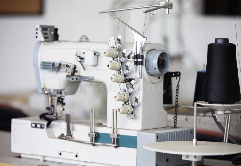 Sewing Machine in Factory stock photo. Image of sewing - 73532542