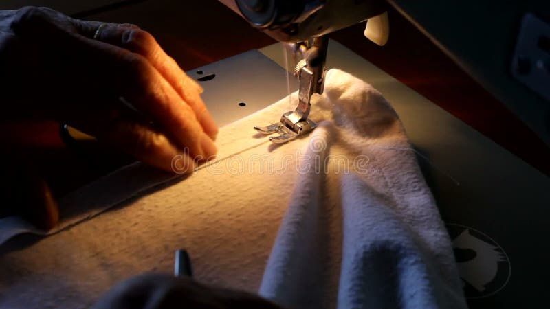 Sewing Machine Makes Clothes from Silk 5 Stock Video - Video of machine ...