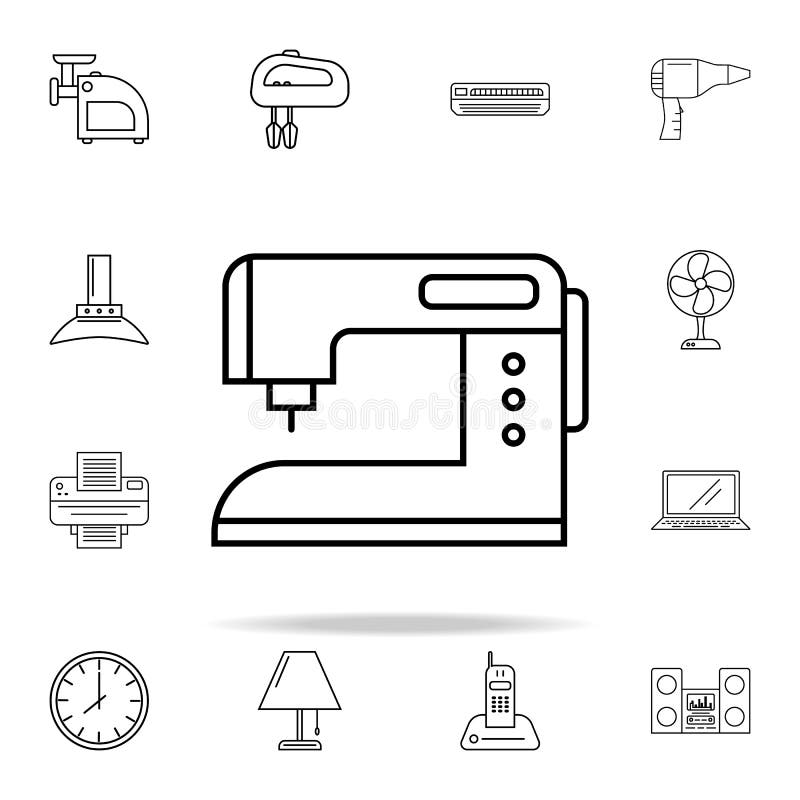 Sewing Machine Icon. Element of Home Appliances for Mobile Concept and ...