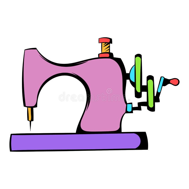 Sewing Machine Icon, Icon Cartoon Stock Vector - Illustration of line ...