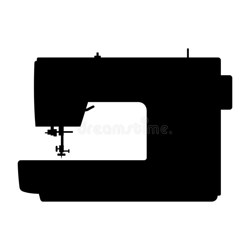 Sewing Machine Icon Isolated on White Background. Modern Machine for ...