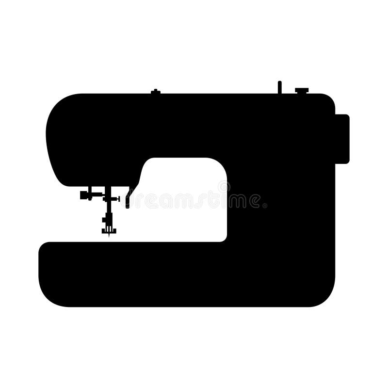 Sewing Machine Icon Isolated on White Background. Modern Machine for ...
