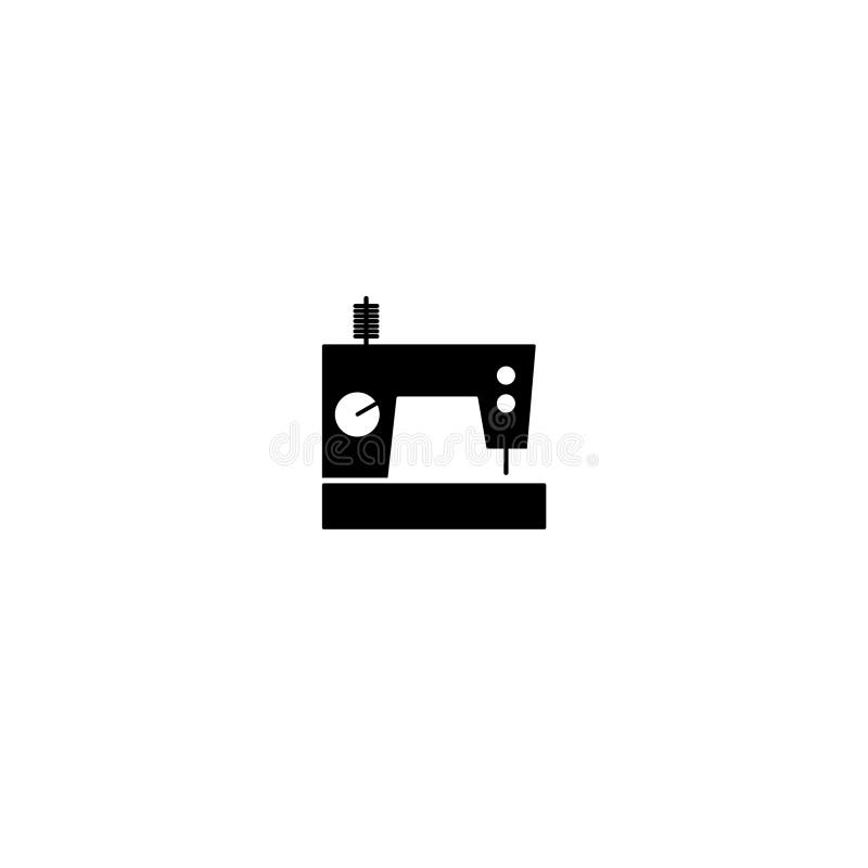 Sewing Machine Icon Sign Symbol Isolated on White Background Stock ...