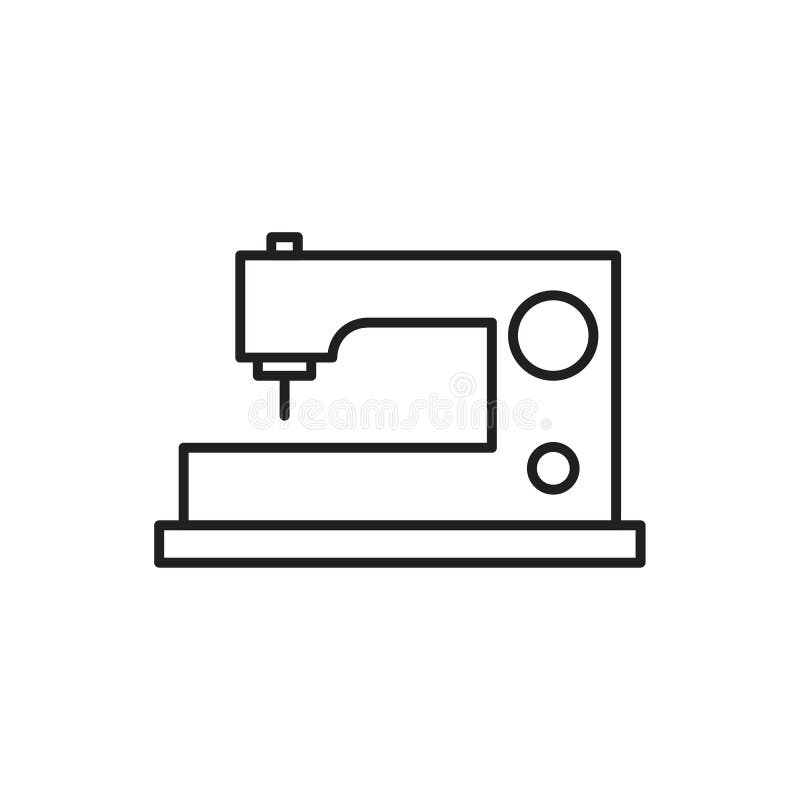 Sewing Machine Icon Symbol Flat Vector Illustration for Graphic and Web ...