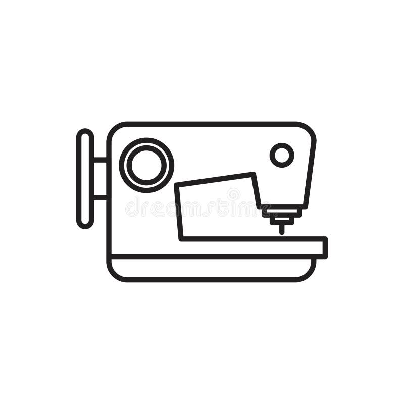 Sewing Machine Icon Symbol Flat Vector Illustration for Graphic and Web ...