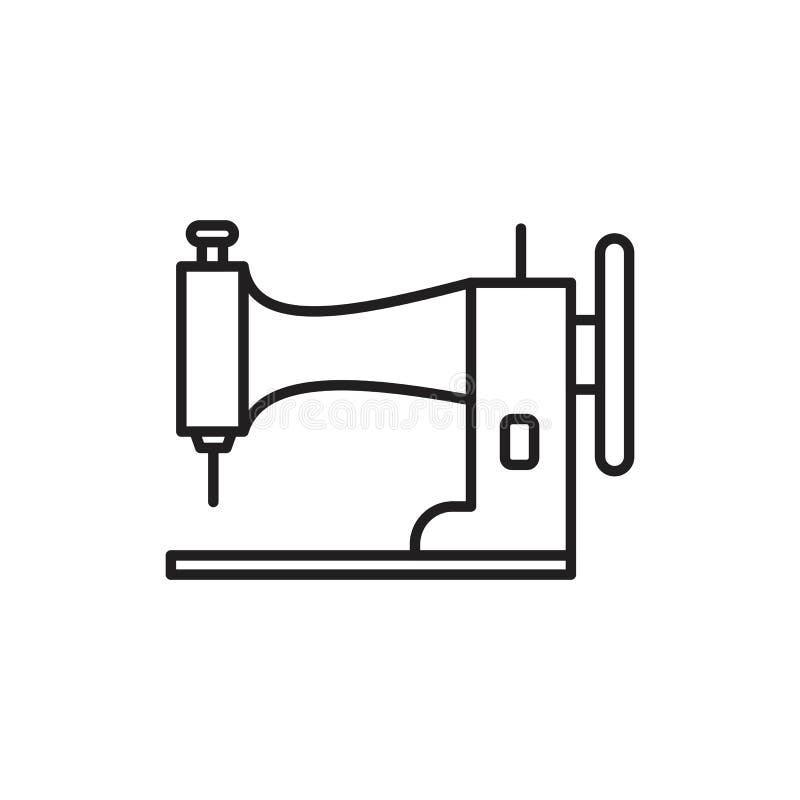 Sewing Machine Icon Symbol Flat Vector Illustration for Graphic and Web ...