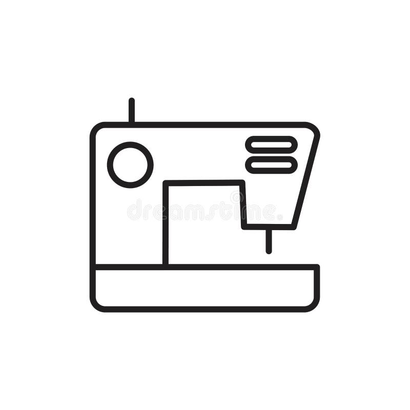 Sewing Machine Icon Symbol Flat Vector Illustration for Graphic and Web ...