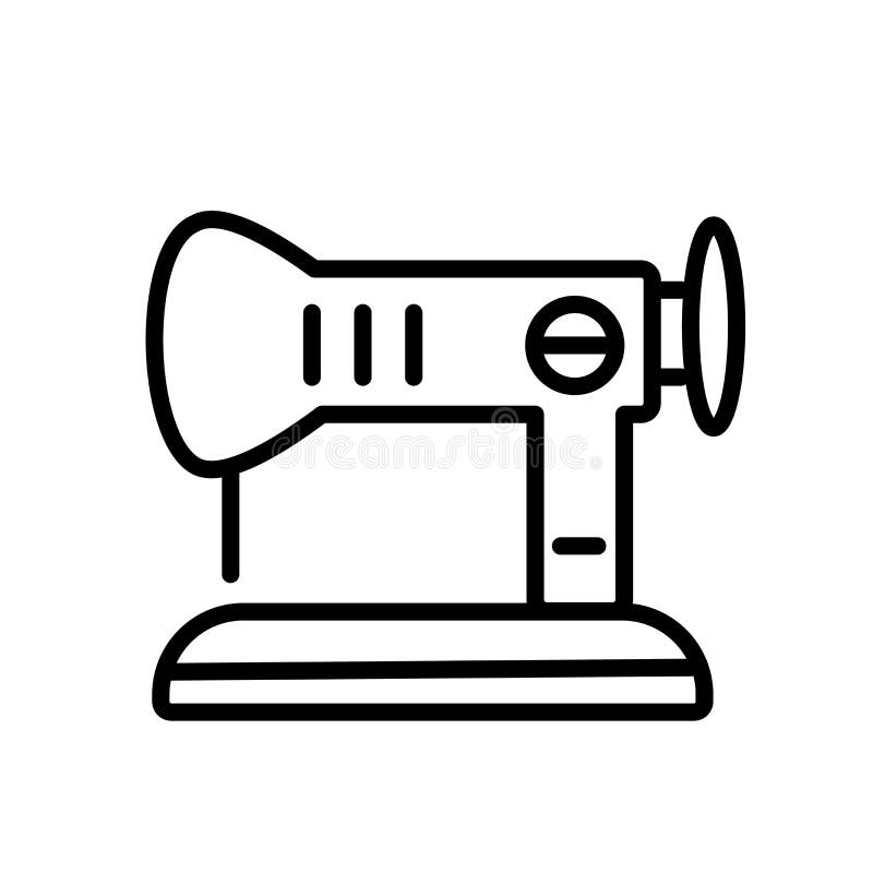 Sewing Machine Icon Vector Isolated on White Background, Sewing Stock ...