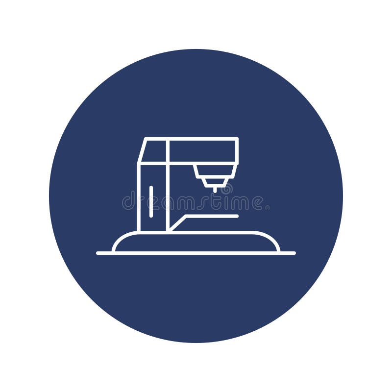 Sewing Machine, Industry Milling Machine Icon Stock Vector ...