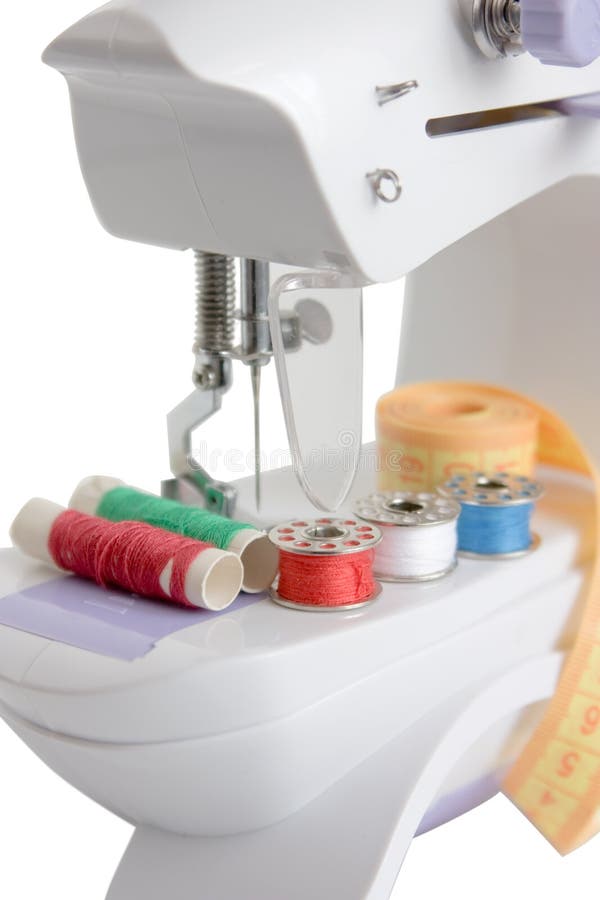 Sewing stock image. Image of thread, green, items, white - 12950605