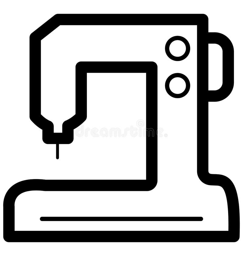 Sewing Machine Isolated Vector Icon for Sewing and Tailoring Sewing ...