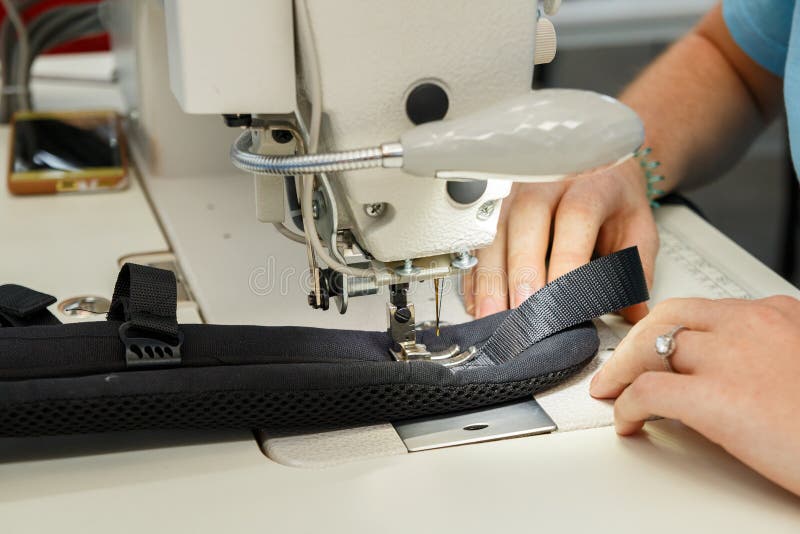 The Sewing Machine and Item of Clothing Stock Photo - Image of industry ...