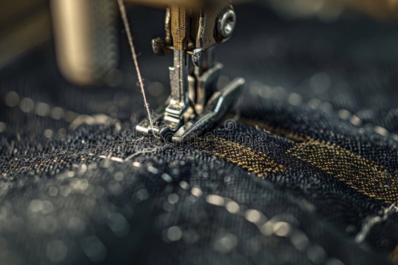 Sewing Machine and Item of Clothing. Needle and Thread Stock Photo ...