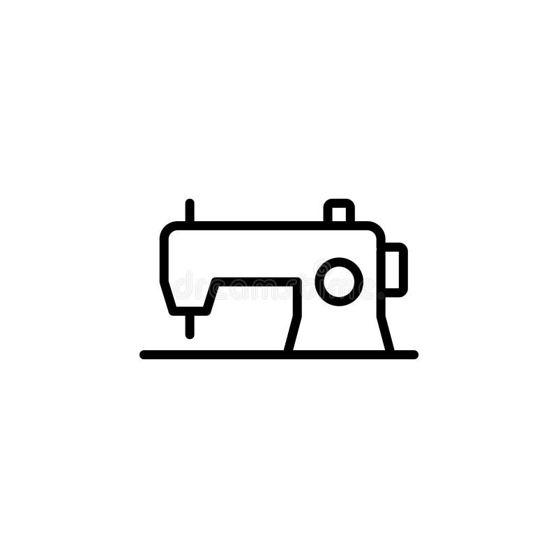 Sewing Machine Line Icon Design Vector Template Stock Vector ...