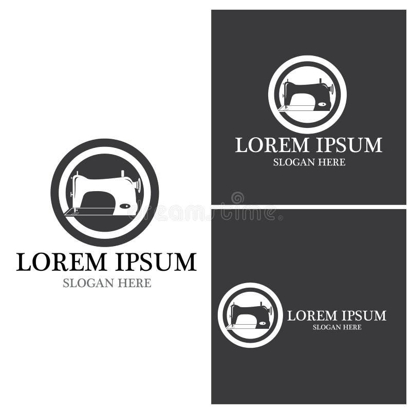 Sewing Machine Logo Vector Template Stock Vector - Illustration of ...