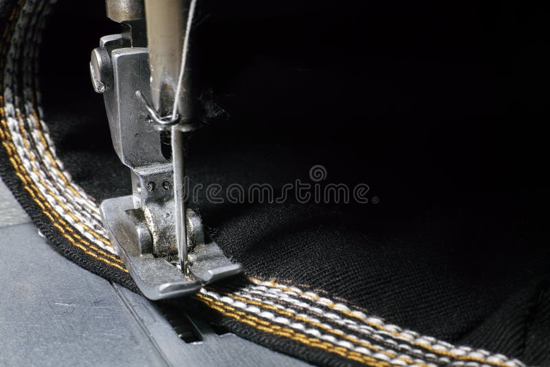 Sewing Machine with Material Stock Photo - Image of seam, cloth: 165097810