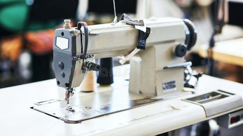Sewing Machine, Needle and Cotton Thread for Fashion in Workshop for ...