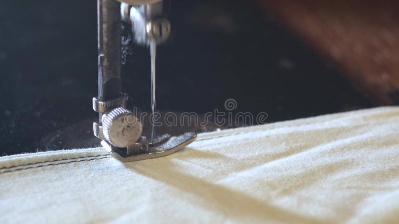 Sewing Machine Needle in Motion. Close-up of Sewing Machine Needle ...