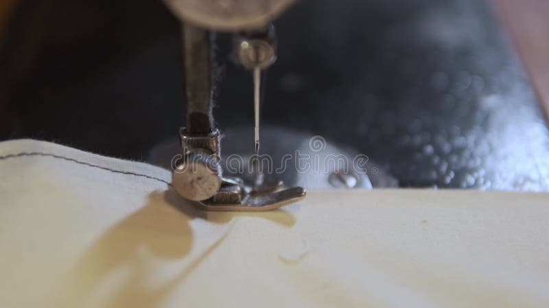 Sewing Machine Needle in Motion. Close-up of Sewing Machine Needle ...