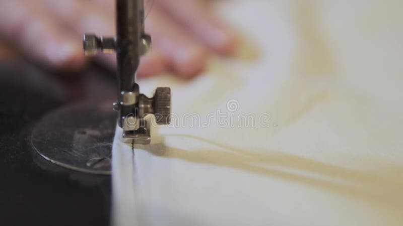 Sewing Machine Needle in Motion. Close-up of Sewing Machine Needle ...