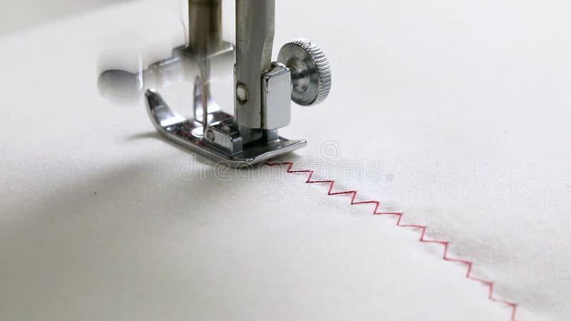 Sewing Machine Needle in Motion. Close-up of Sewing Machine Needle ...