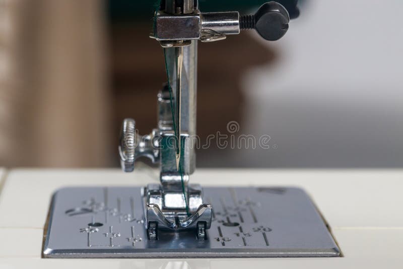 Sewing Machine Needle with Thread Close Up. Stock Image - Image of ...