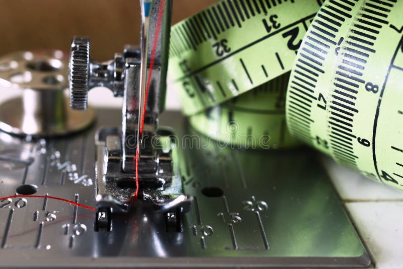 Sewing Machine Needle and Thread Stock Image - Image of crafts, detail ...