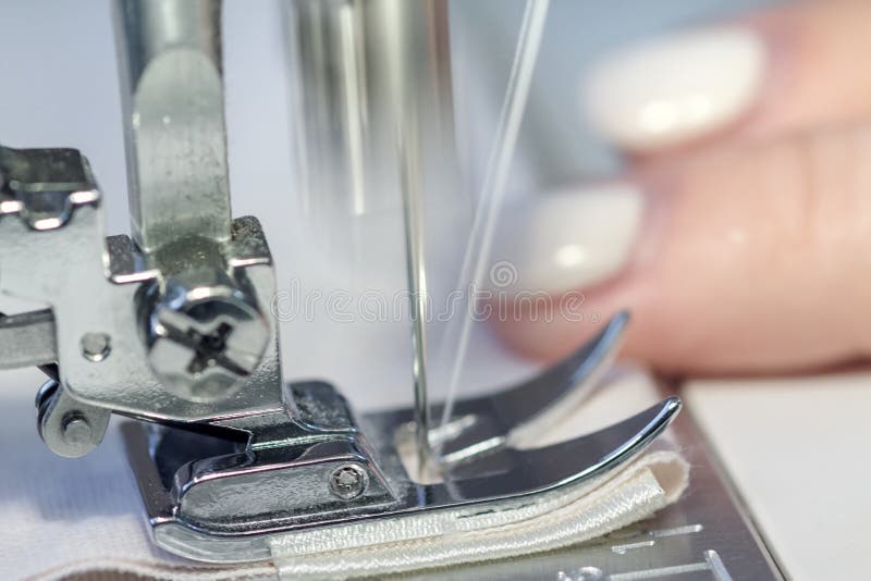 Sewing Machine and the Needle Stock Image - Image of hobbies, metal ...